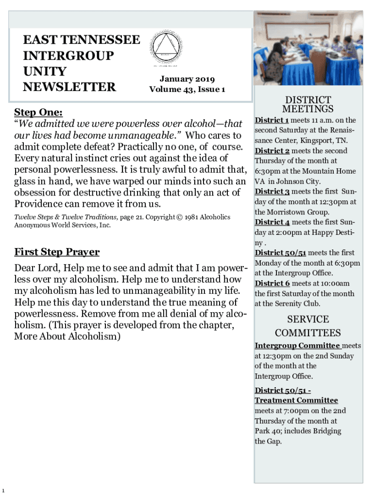 Fillable Online STEP ONE We admitted we were powerless over alcohol Fax ...