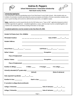 Fillable Online Andrea Scholarship - Fill Online, Printable, Fillable, Blank ... Fax Email Print ...
