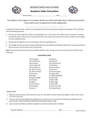 Fillable Online Academic Letter - Woods Cross High School Fax Email Print - pdfFiller