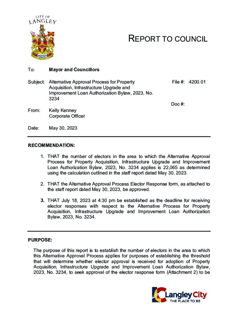 Fillable Online Alternative Approval Process for Loan Authorization Bylaw ... Fax Email Print ...