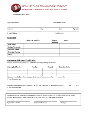 Fillable Online dhss delaware How To Apply to the Institutional Research Certificate ... Fax ...