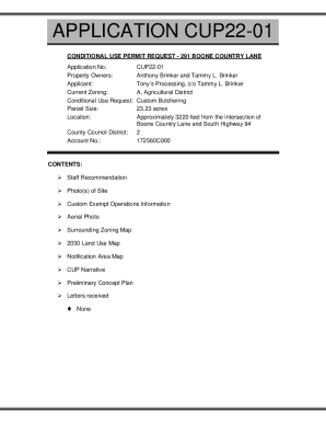 Fillable Online Conditional Use Permit Complete Application ... Fax ...