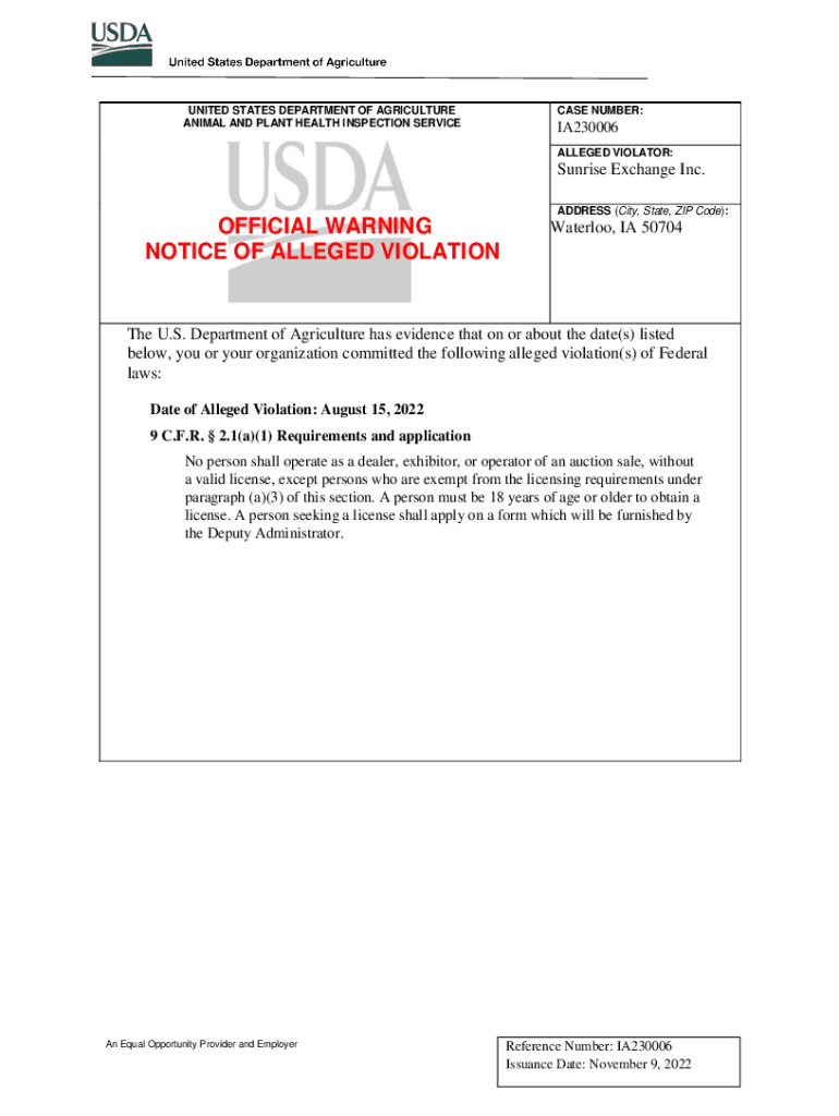 Fillable Online Notice of Confiscation of Animals Fax Email Print ...