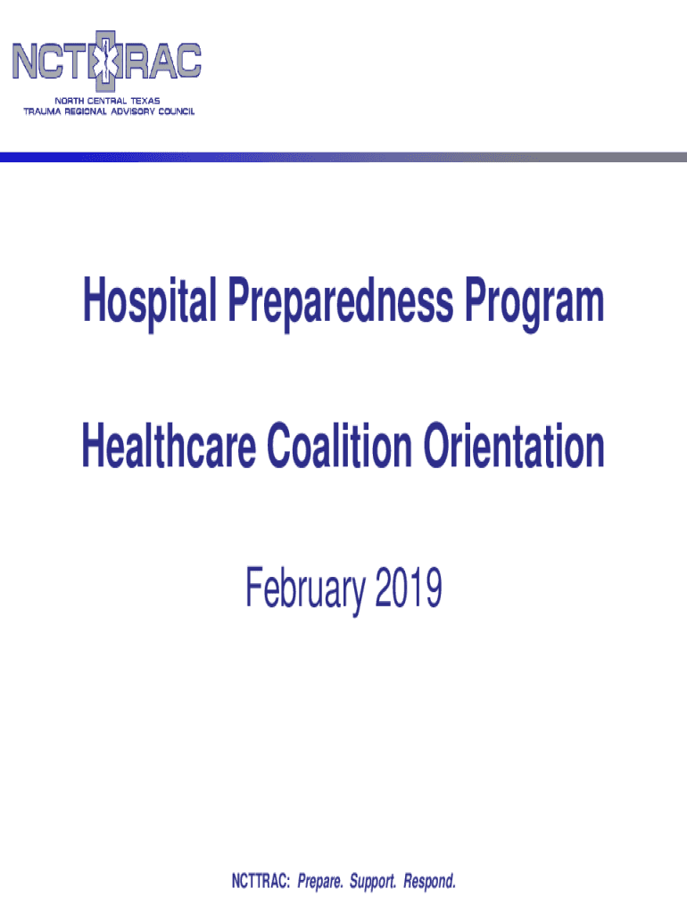 Fillable Online Hospital Preparedness Program Healthcare Coalition ...