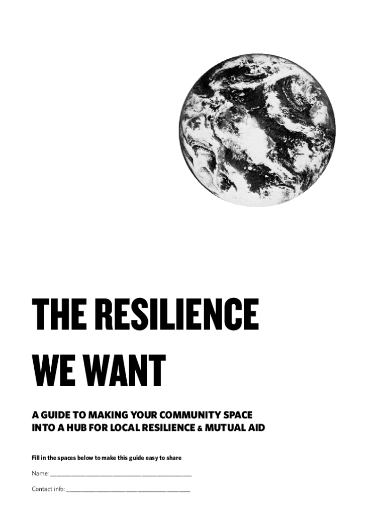 Fillable Online The Resilience We Want: A process guide to creating ... Fax Email Print - pdfFiller