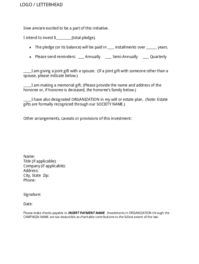 Fillable Online LOGO / LETTERHEAD Fax Email Print - pdfFiller