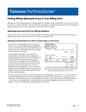 Fillable Online Finding Billing Statement Errors in Your Billing Form ...