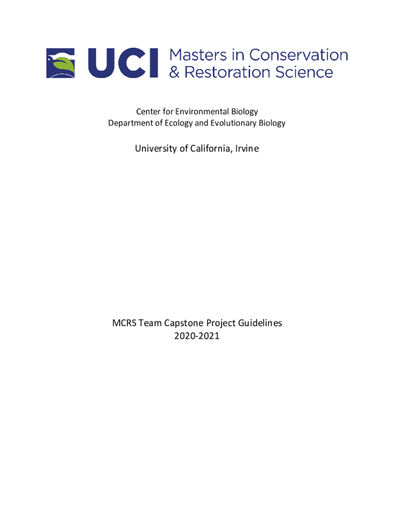 Fillable Online ES P 400 - Environmental Science and Policy Capstone ...