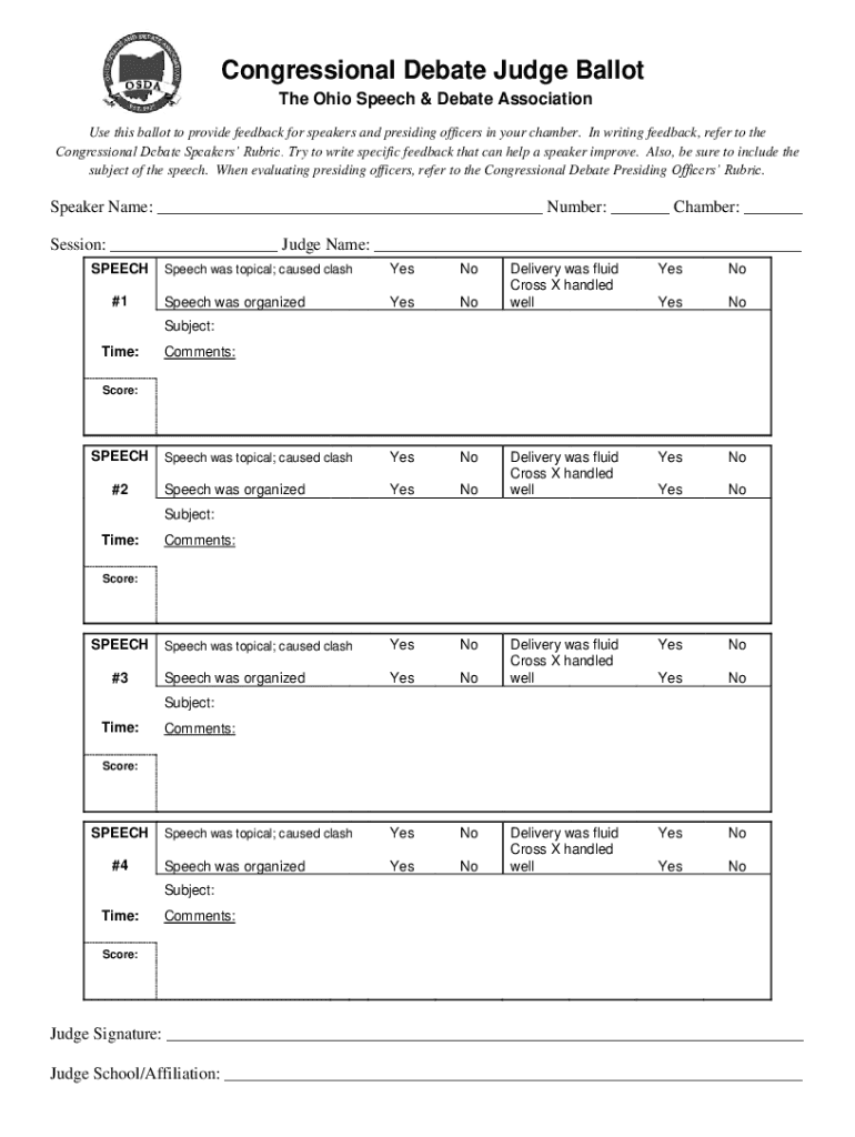 Fillable Online Sample BallotCongressional DebateDistricts Fax Email ...