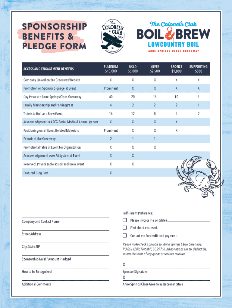 Fillable Online Discover the Benefits of Event Sponsorship for Your ...