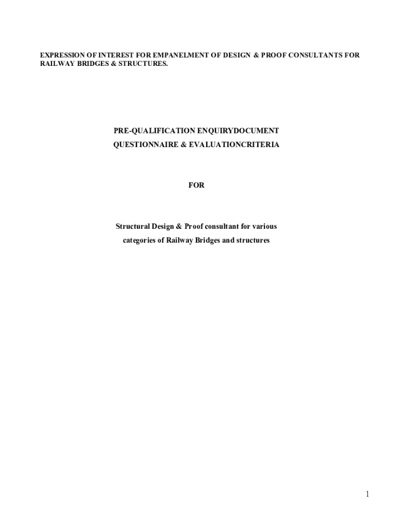 Fillable Online Expression of Interest (EOI) for Empanelment of a ...