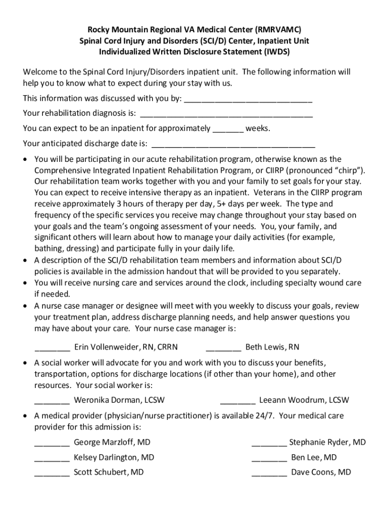 Fillable Online VA opens new Spinal Cord Injury and Disorder Center ...