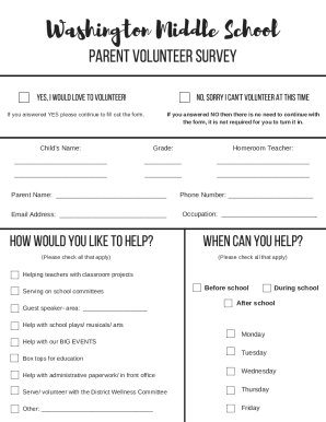 Fillable Online Parent Volunteer Opportunities - Vista Magnet Middle ...