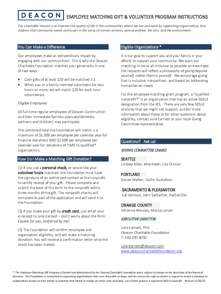 Fillable Online Top 5 Matching Gift Programs to Fuel Your Fundraising Fax Email Print - pdfFiller