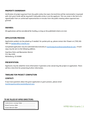 Fillable Online Mini Grants Application Form Fax Email Print - pdfFiller