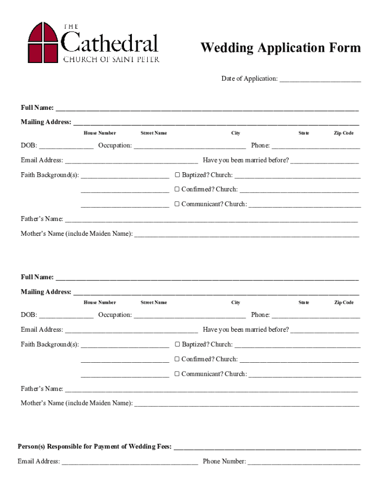 Fillable Online marriage license application print clearly Fax Email Print - pdfFiller