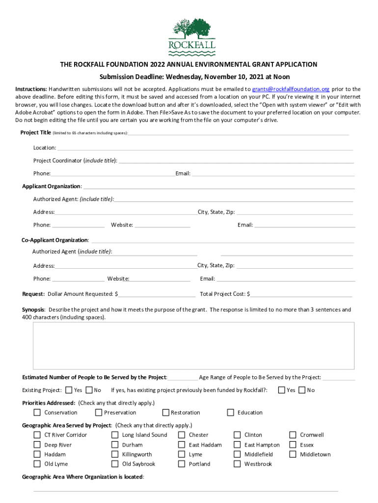 Fillable Online Tips on How to Apply for the Annual Environmental Grant ...