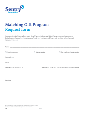 Fillable Online Matching Gift Program Request Form Fax Email Print ...
