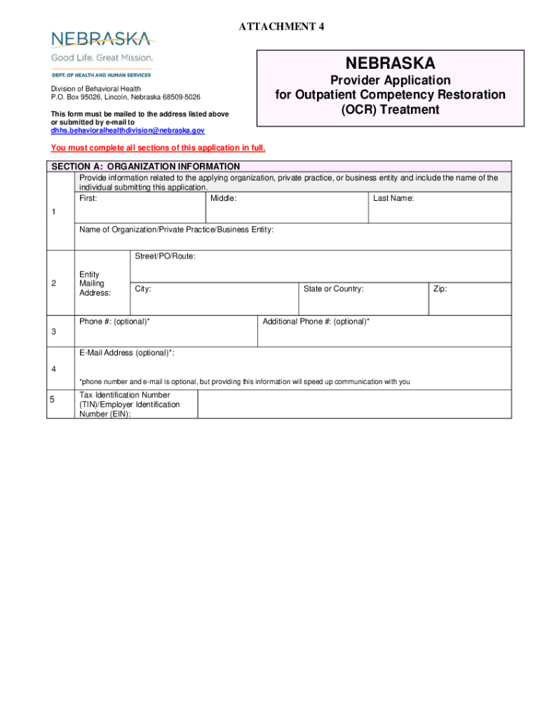 Fillable Online for Outpatient Competency Restoration Fax Email Print ...