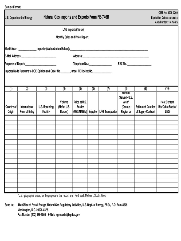 Fillable Online Updated LNG Import-Truck Sample Format.xls Fax Email ...