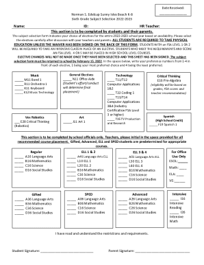 Fillable Online Norman S. Edelcup Sunny Isles Beach K-8 Sixth Grade ... Fax Email Print - pdfFiller