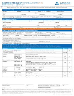 Fillable Online GASTROENTEROLOGY REFERRAL FORM (A-R) Fax Email Print ...