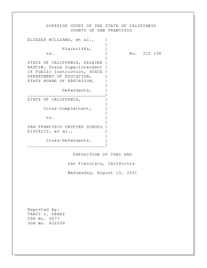 Fillable Online No. 1 Civil Case No. A094890 STATE OF CALIFORNIA ...