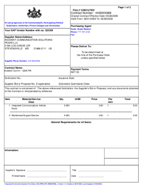 Fillable Online FULLY EXECUTED Contract Number: 4400008580 Fax Email ...