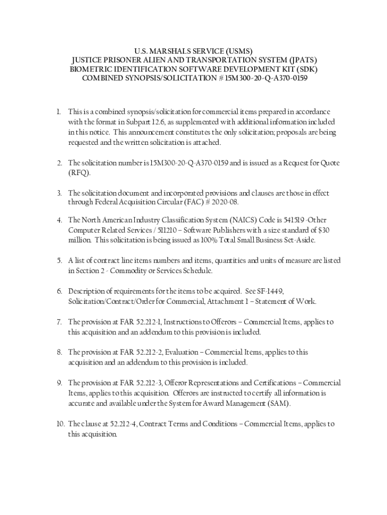 Fillable Online U.S. MARSHALS SERVICE SELECTS RANK ONE FOR ... Fax ...