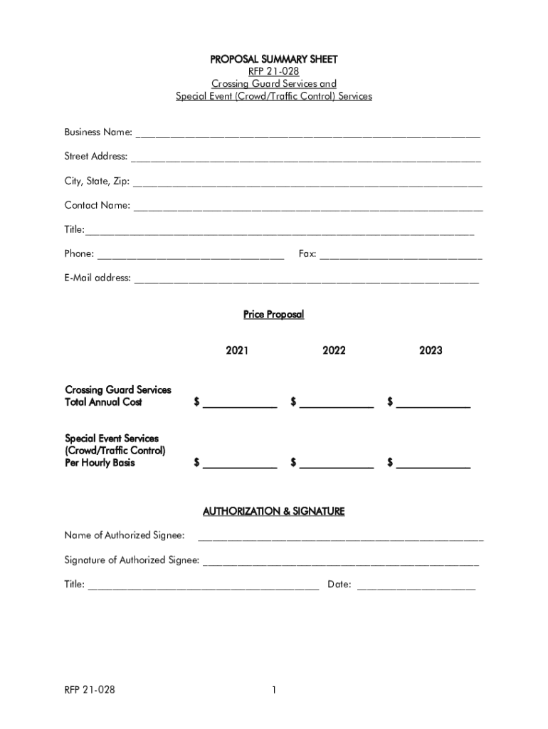 Fillable Online Note: the Bidder must complete all portions of the Bid ...