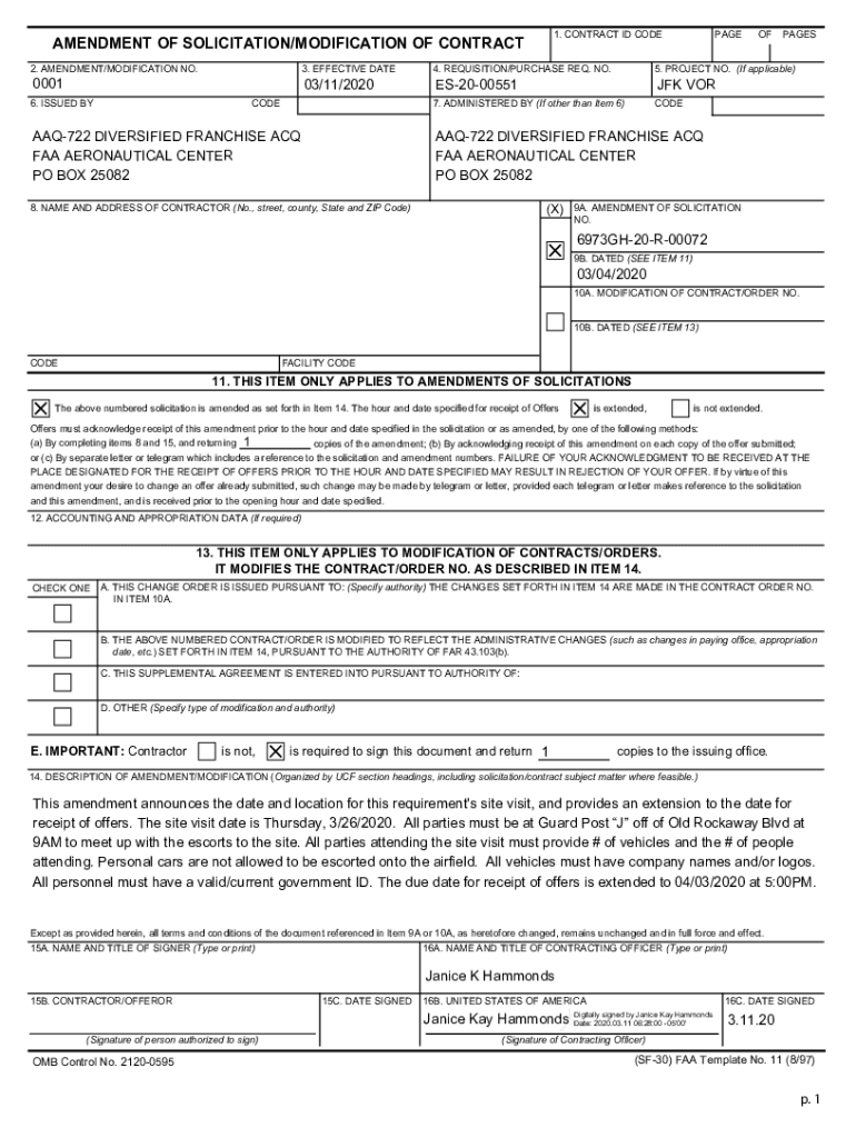 Fillable Online Part 5343 - Contract Modifications Fax Email Print ...