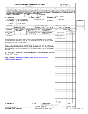 Fillable Online contract data requirements list (cdrl) Fax Email Print ...