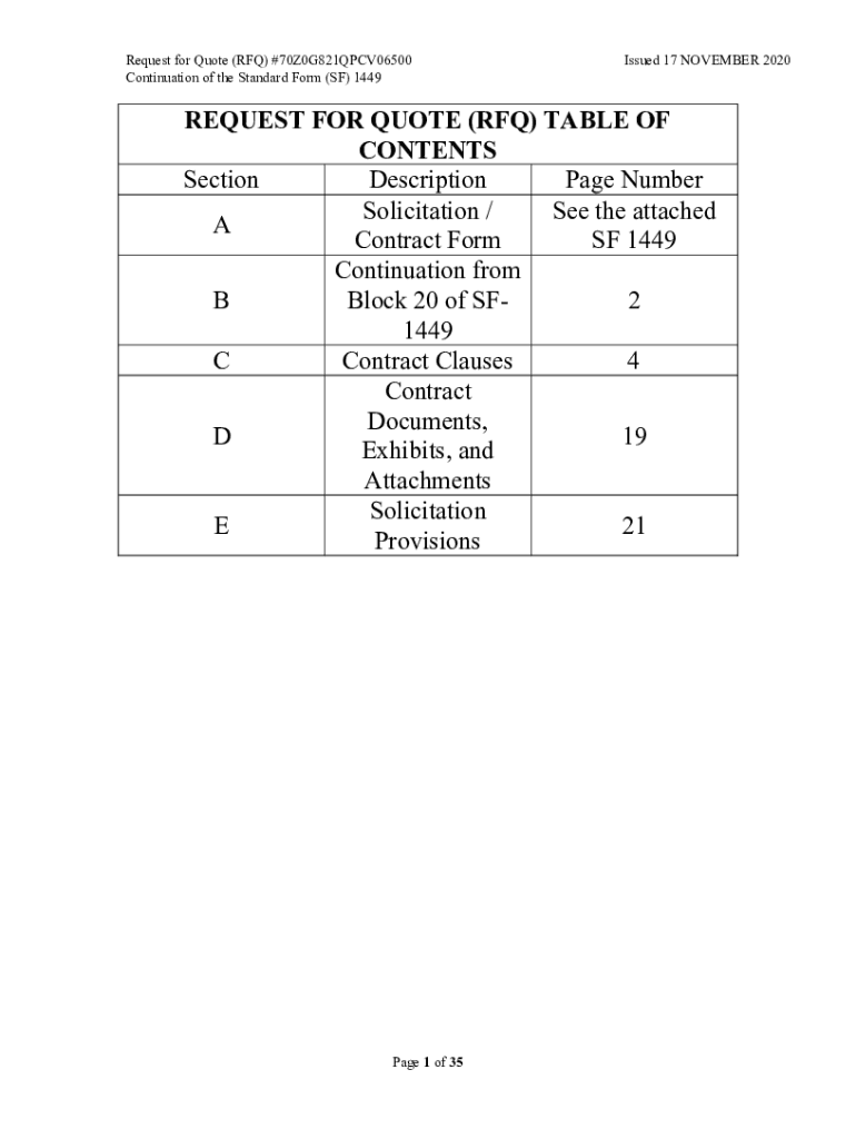 Fillable Online request for quote (rfq) table of Fax Email Print ...