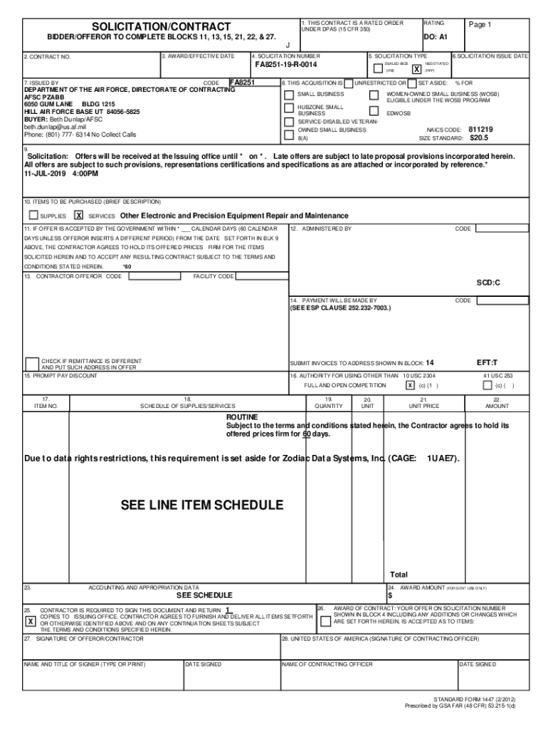 Fillable Online SEE LINE ITEM SCHEDULE Fax Email Print - pdfFiller