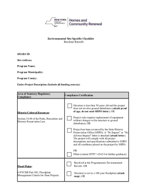 Fillable Online NYS CDBG Tier II Site Specific Environmental Review ...