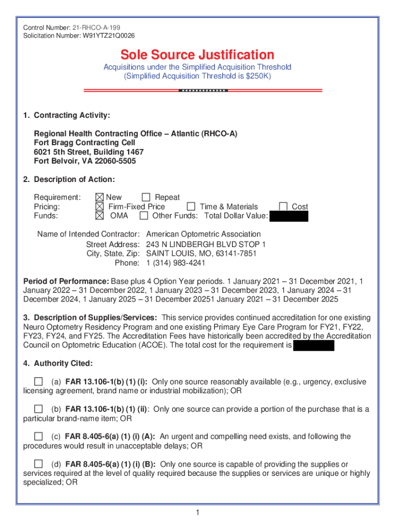 Fillable Online A.02 Sole Source Justification under SAT for both Fees.pdf Fax Email Print ...
