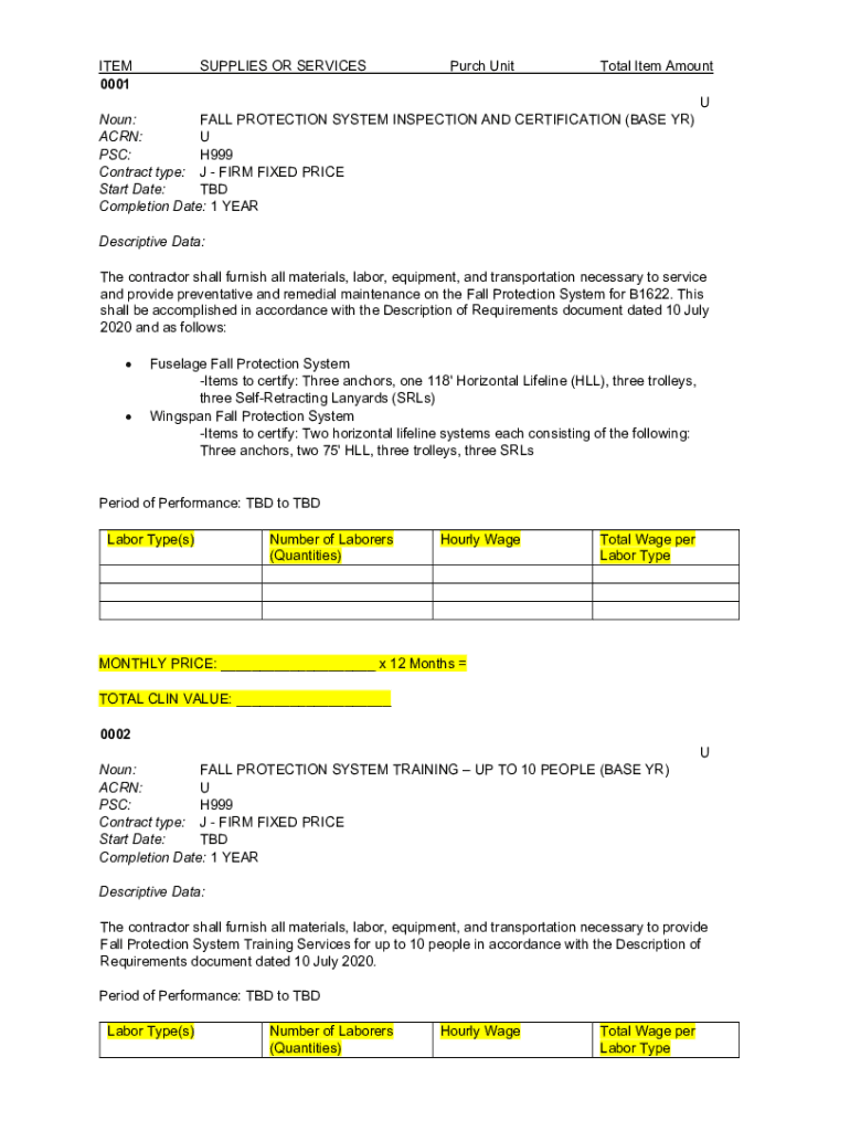 Fillable Online FALL PROTECTION SYSTEM INSPECTION AND CERTIFICA Fax ...