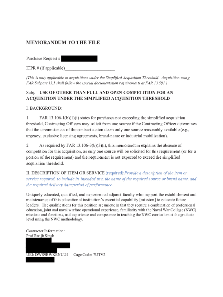Fillable Online Justification-Memorandums-and-Waiver-of-Competitive- ... Fax Email Print - pdfFiller