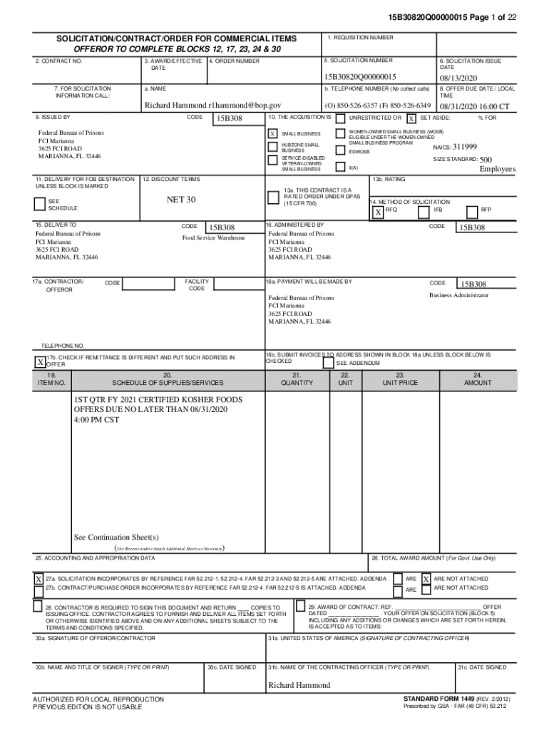 Fillable Online Federal Bureau of Prisons Federal Correctional ...