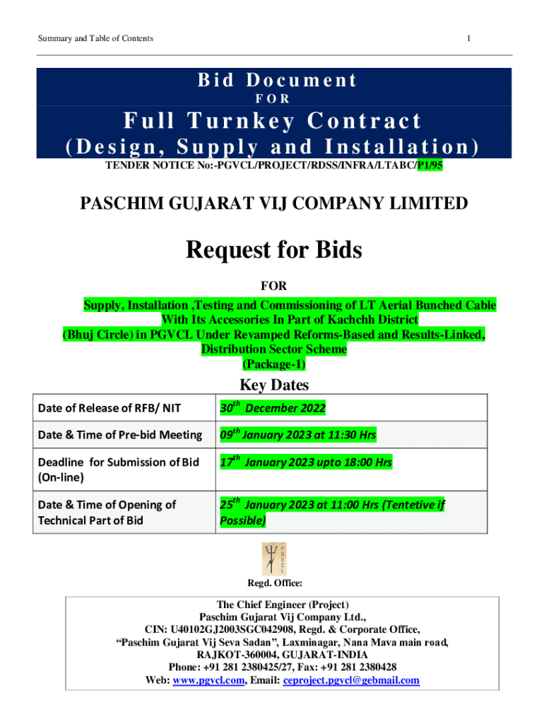 Fillable Online TENDER DOCUMENT FOR Design, supply ,installation ...