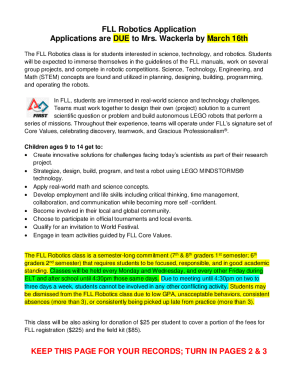 Fillable Online Two FIRST Robotics Competitions Heat Up February at ...