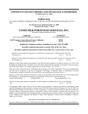 Fillable Online CONSUMER PORTFOLIO SERVICES, INC Fax Email Print ...