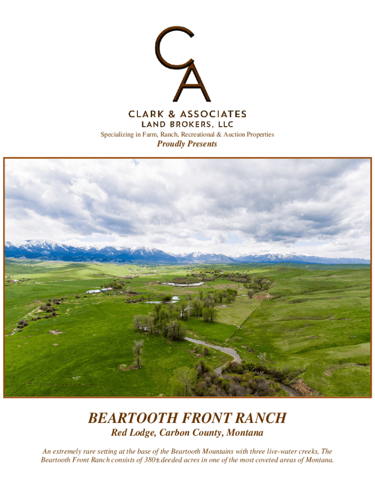 Fillable Online Beartooth Front Ranch Fax Email Print - pdfFiller