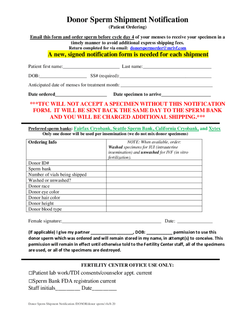 Fillable Online Guidance Document - Safety of Sperm and Ova Regulations ...