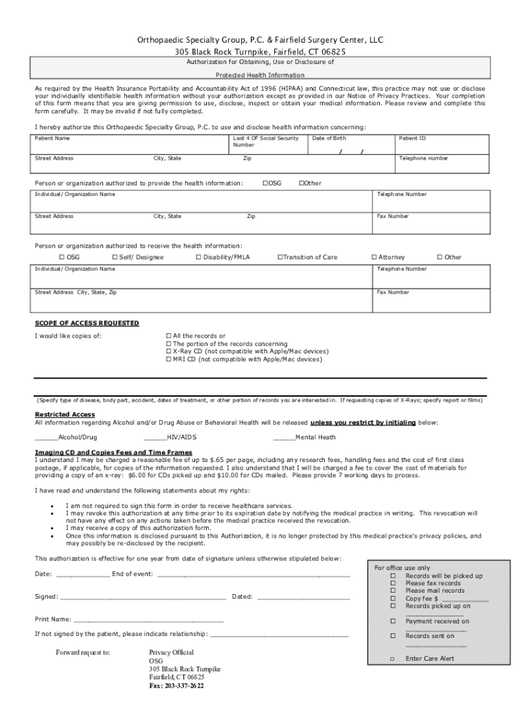 Fillable Online 9-F1 Authorization For Use or Disclosure - updated 9. ...