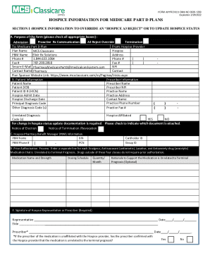 Fillable Online Hospice Information for Medicare Part D Plans Form Fax ...