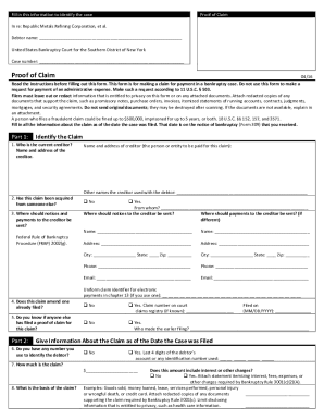 Fillable Online Filling Out and Filing a Proof of Claim Fax Email Print ...