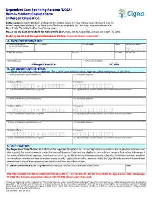 Fillable Online Dependent Care Spending Account (DCSA) Claim Form ...