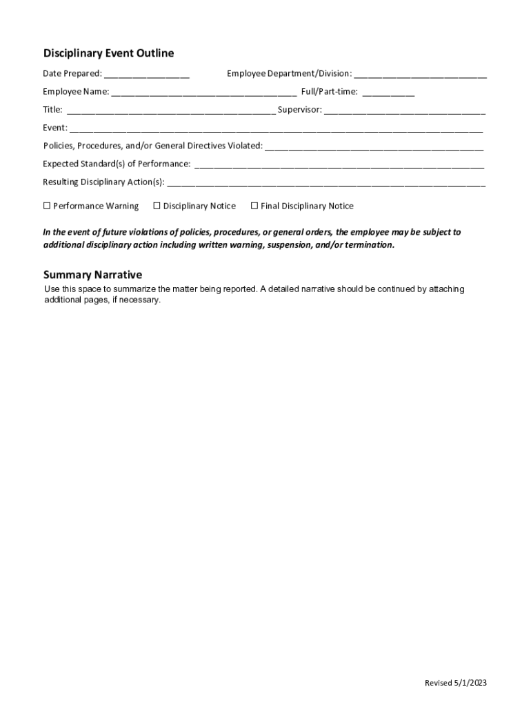 Fillable Online University Support Staff-Initiating Disciplinary Actions Fax Email Print - pdfFiller