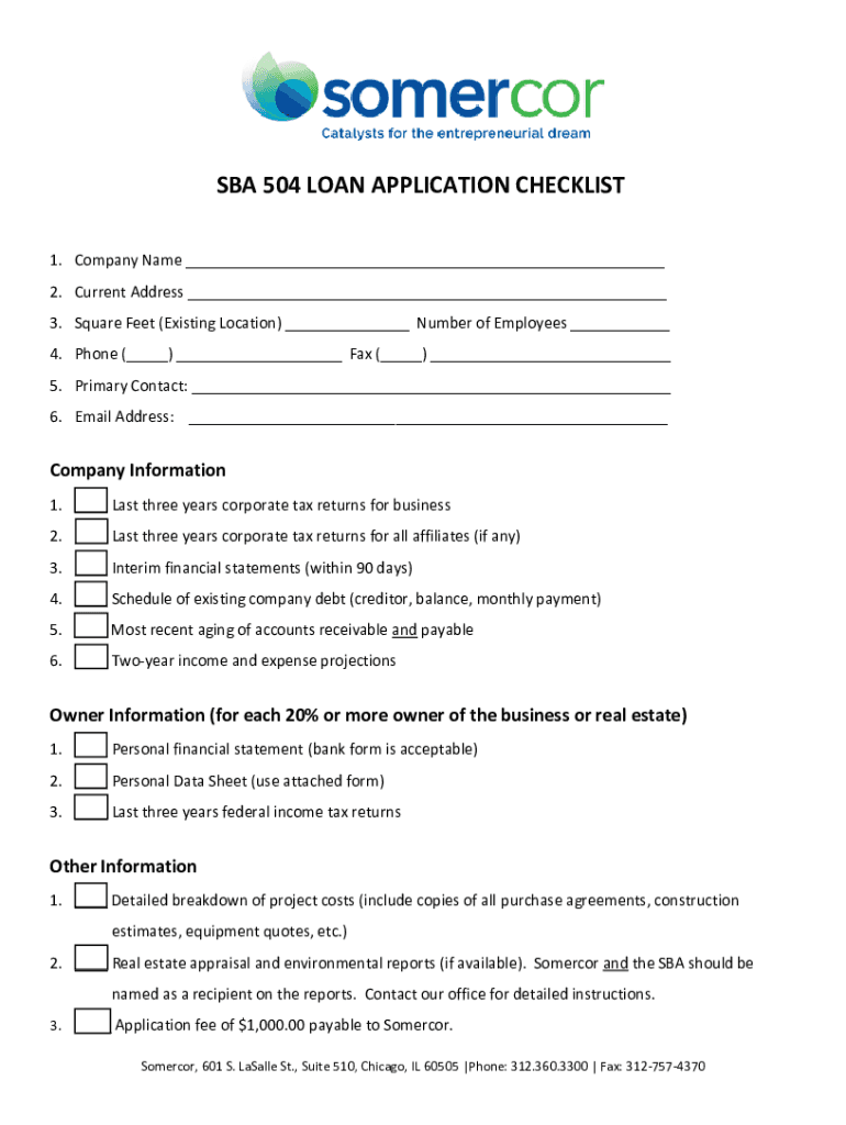Fillable Online Loan Application Checklist Tom Altieri Fax Email Print - pdfFiller
